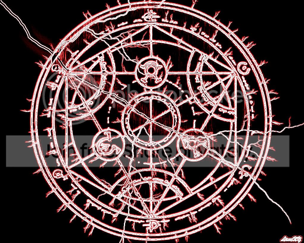 Transmutation Circle Wallpaper Black